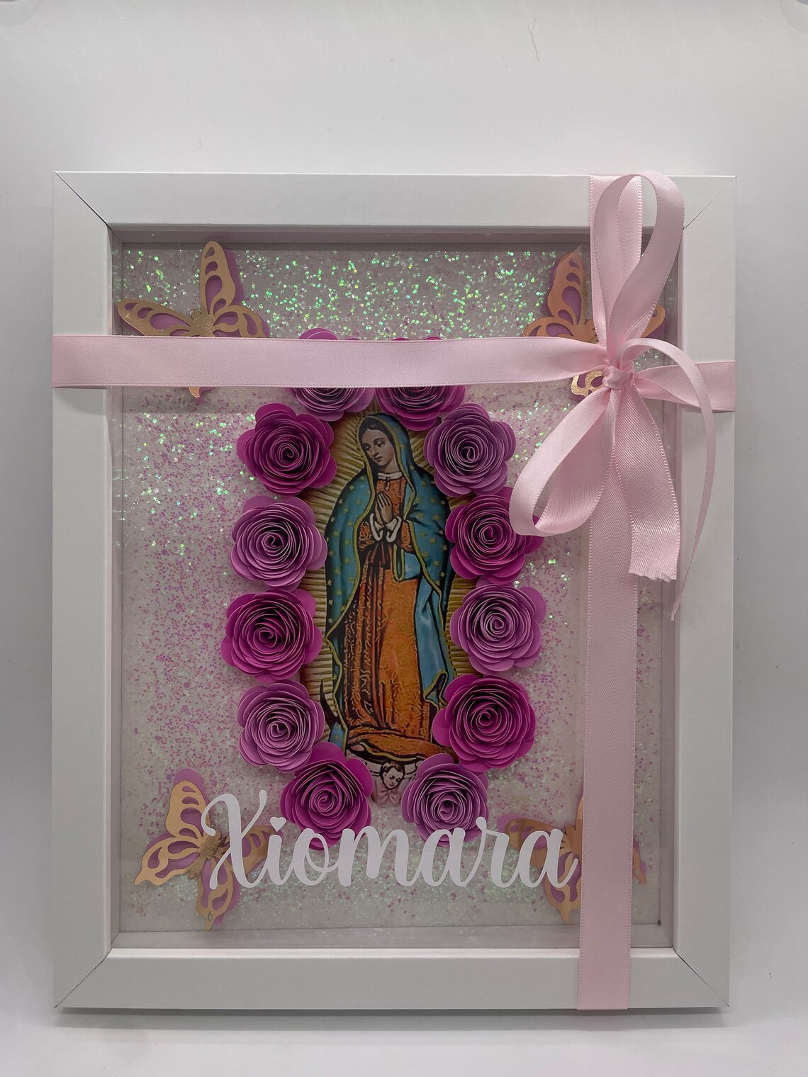 Virgin Mary Shadow Box L Our Lady of Guadalupe Shadow Box L Virgen De ...