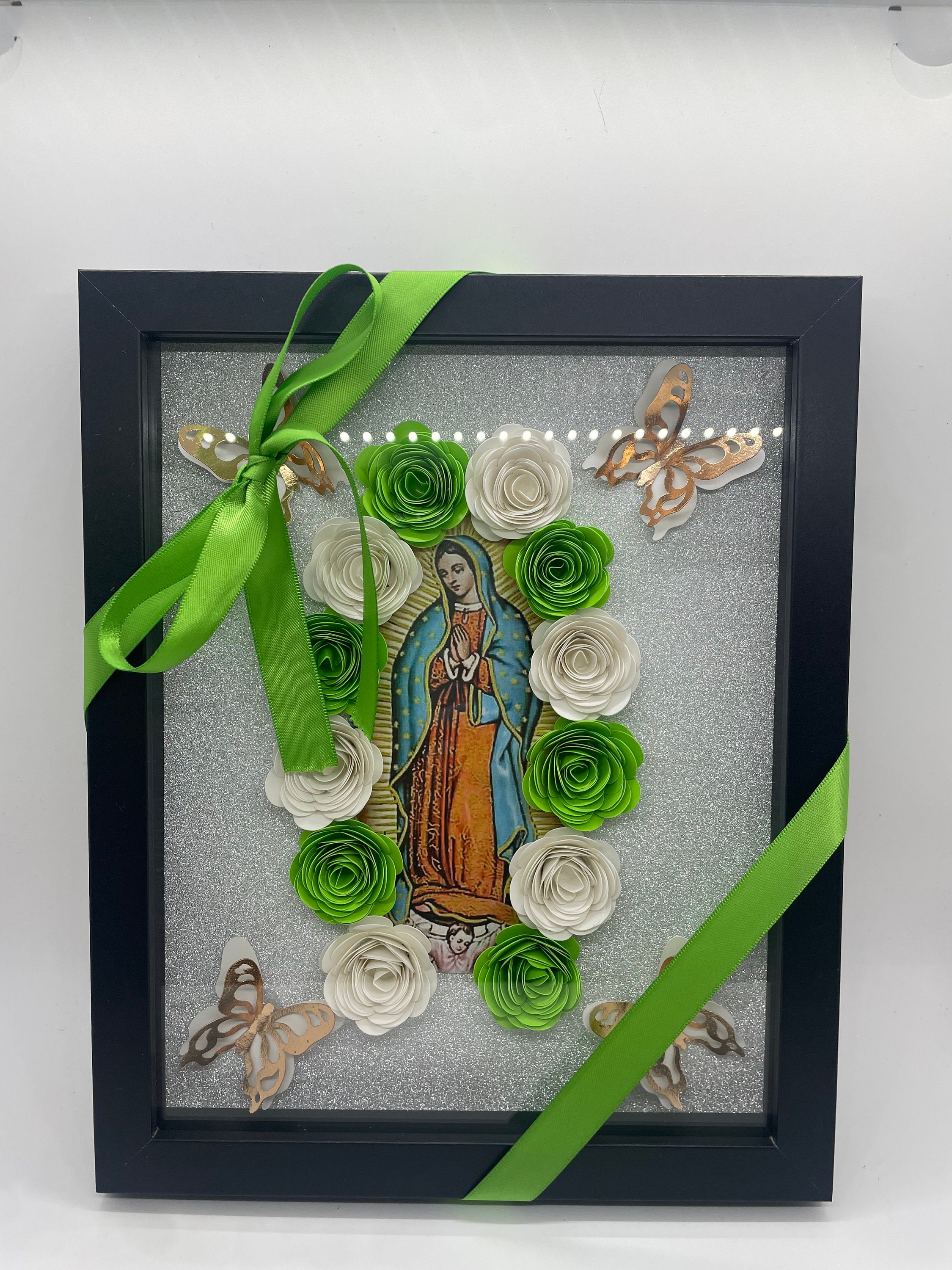 Virgin Mary Shadow Box L Our Lady of Guadalupe Shadow Box L Virgen De ...