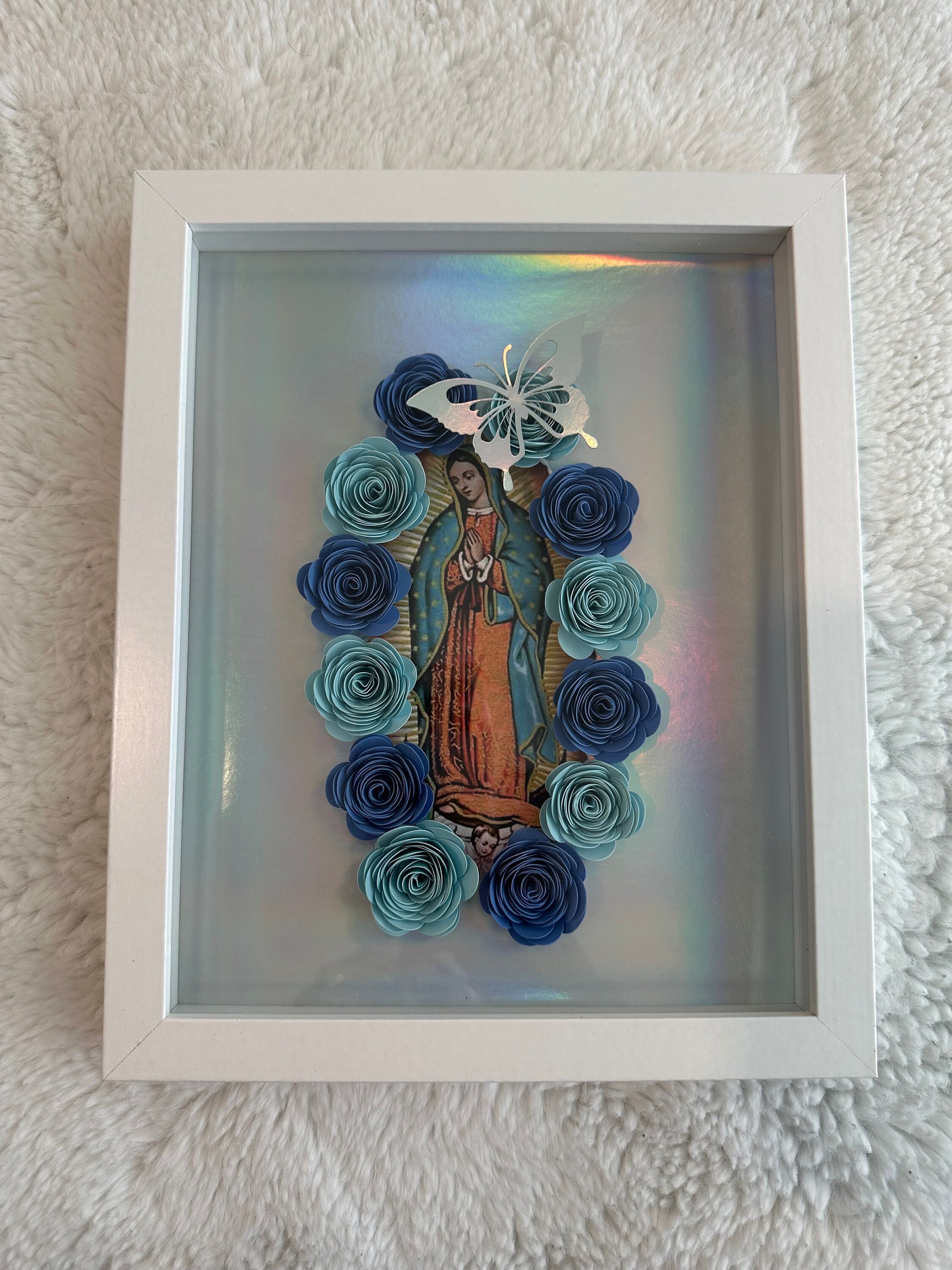 Virgin Mary Shadow Box L Our Lady of Guadalupe Shadow Box L Virgen De ...