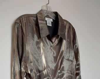 Metallic Gold Shirt - Etsy