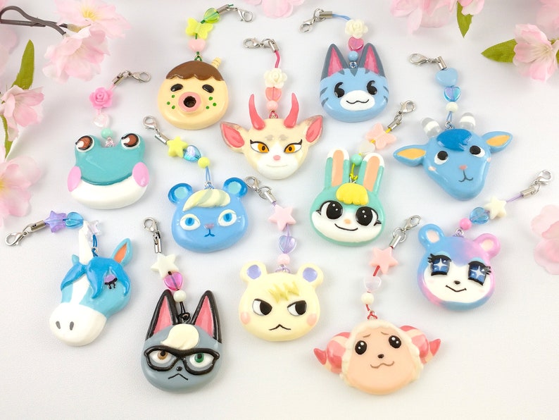 Animal Crossing Amiibo Keychain Charms ACNH Villager Charms - Etsy