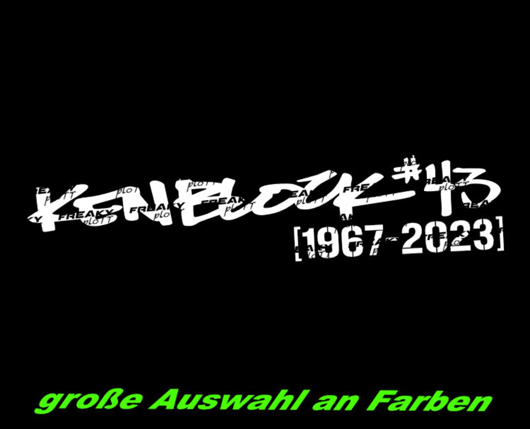 Ken Block RIP Sticker Rally Legend Car Sticker Tuning Sticker - Etsy