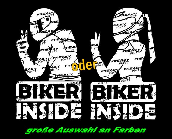 Sticker Sticker Biker Inside Motorcycle Motorcyclist Car - Etsy UK