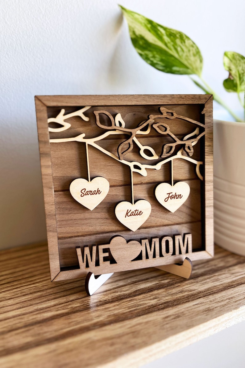 Personalized Mothers Day Gift Custom Family Tree Sign Gift for Mom ...