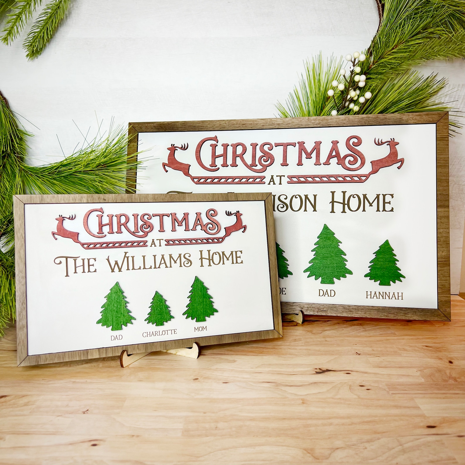Custom Family Christmas Sign Personalized Christmas Family Name Sign ...
