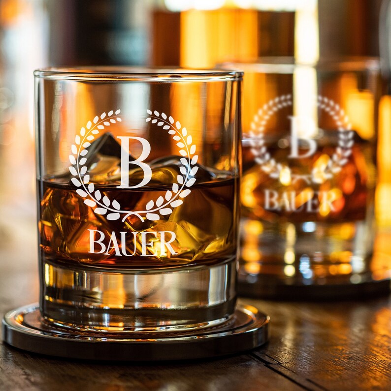 Personalized Whiskey Glass Custom Initial Glass Engraved Name - Etsy