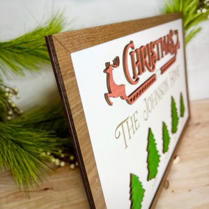 Custom Family Christmas Sign Personalized Christmas Family Name Sign ...