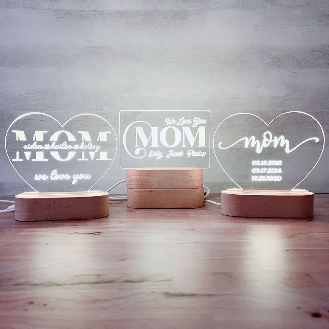 Personalized Mother's Day Gift Custom Night Light Cute Night Light Gift ...