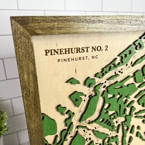 Pinehurst No 2 Golf Course Map Layered Wood Golf Course Picture ...