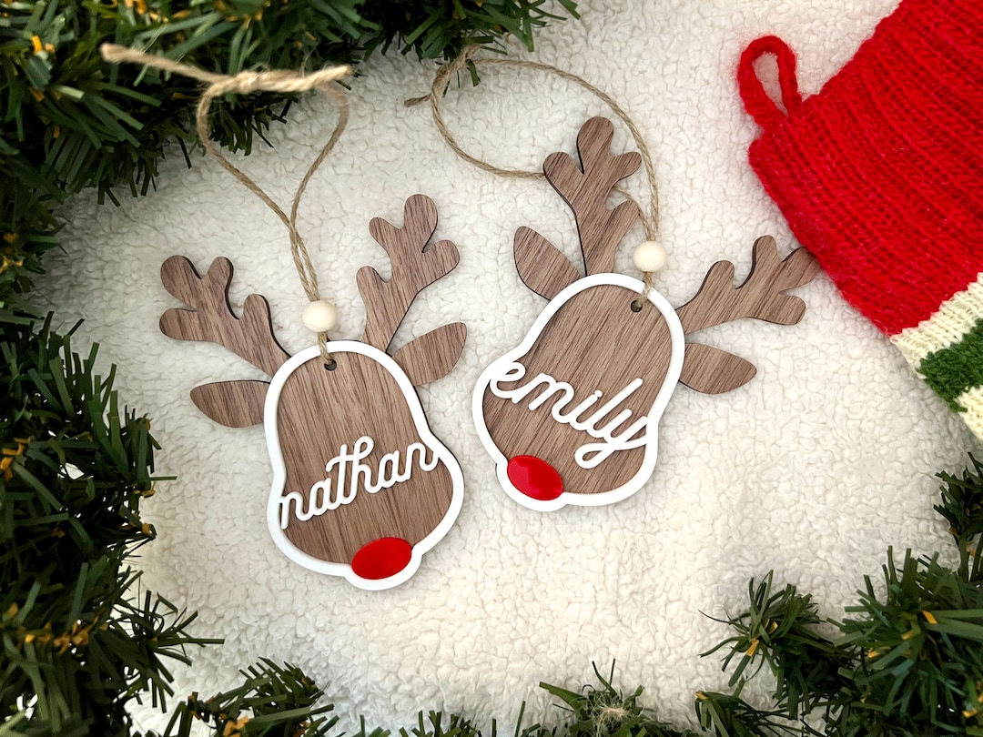 Personalized Reindeer Christmas Ornament - Personalized Reindeer ...