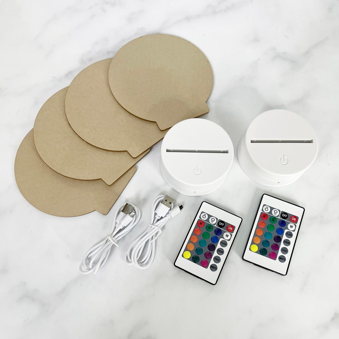 LED Light Base Kit Acrylic Light Base White Led Base Night Light Base ...