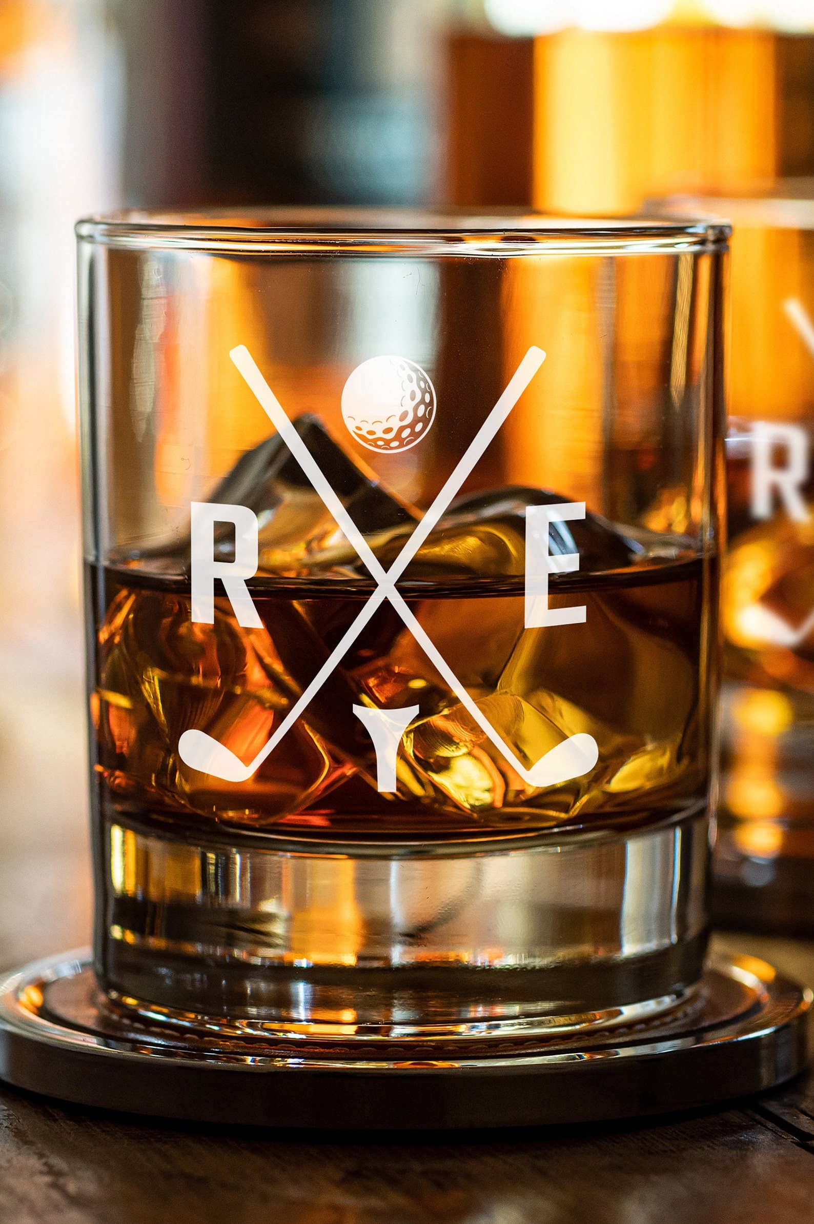 Custom Whiskey Decanter Golf Monogram Personalized Bourbon Decanter ...