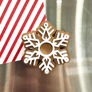 Snowflake Magnets Christmas Magnets Stocking Stuffer Christmas Gift ...