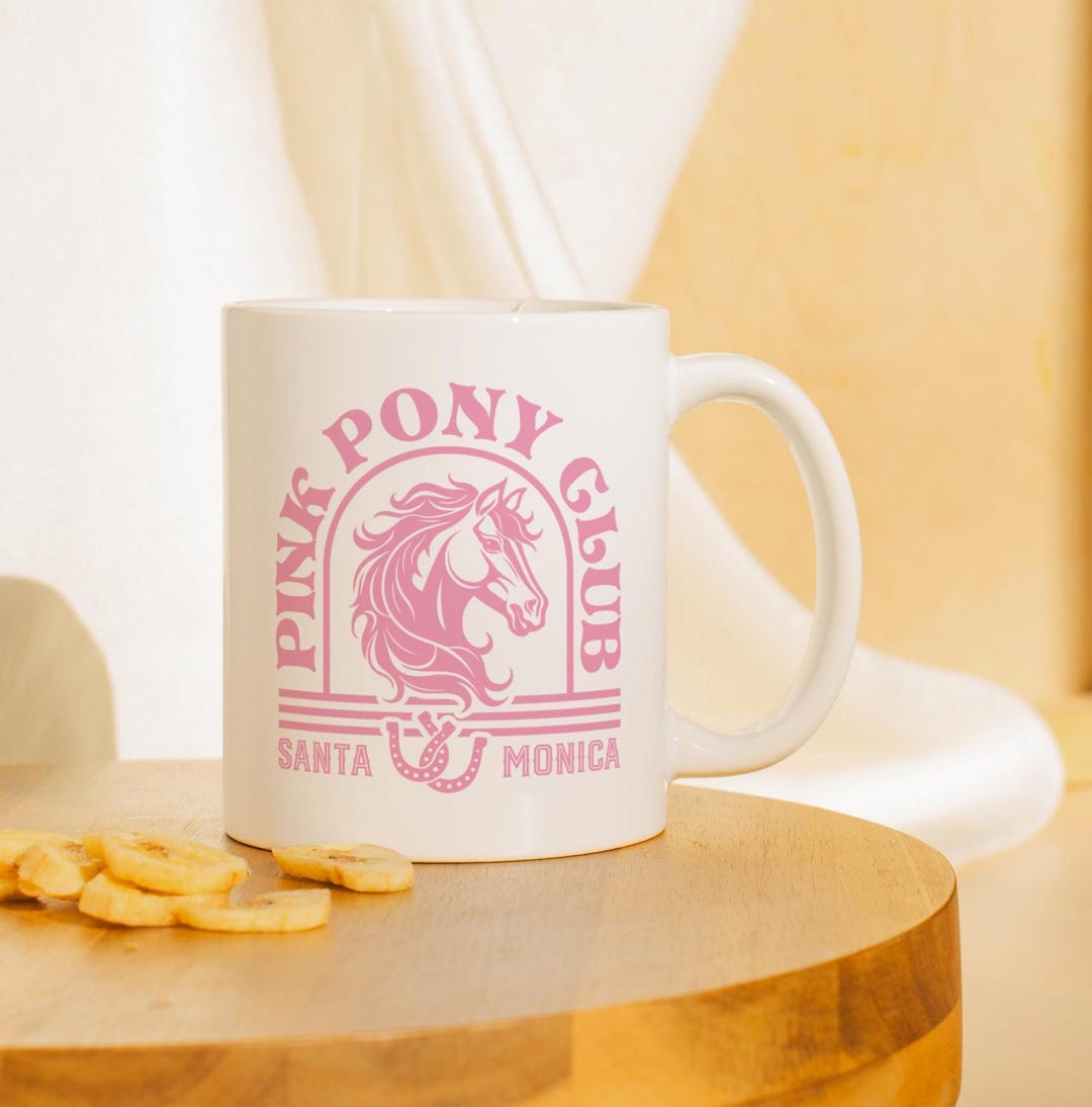 Pink Pony Club Coffee Mug Santa Monica California Girl Pink Pony Club ...