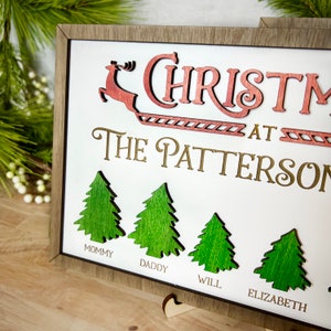 Custom Family Christmas Sign Personalized Christmas Family Name Sign ...