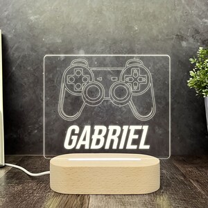 Personalized Gamer Light Custom Name Gamer Light Game Controller Name ...