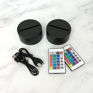 LED Light Base Kit Acrylic Light Base Color Changing Night Light Base ...