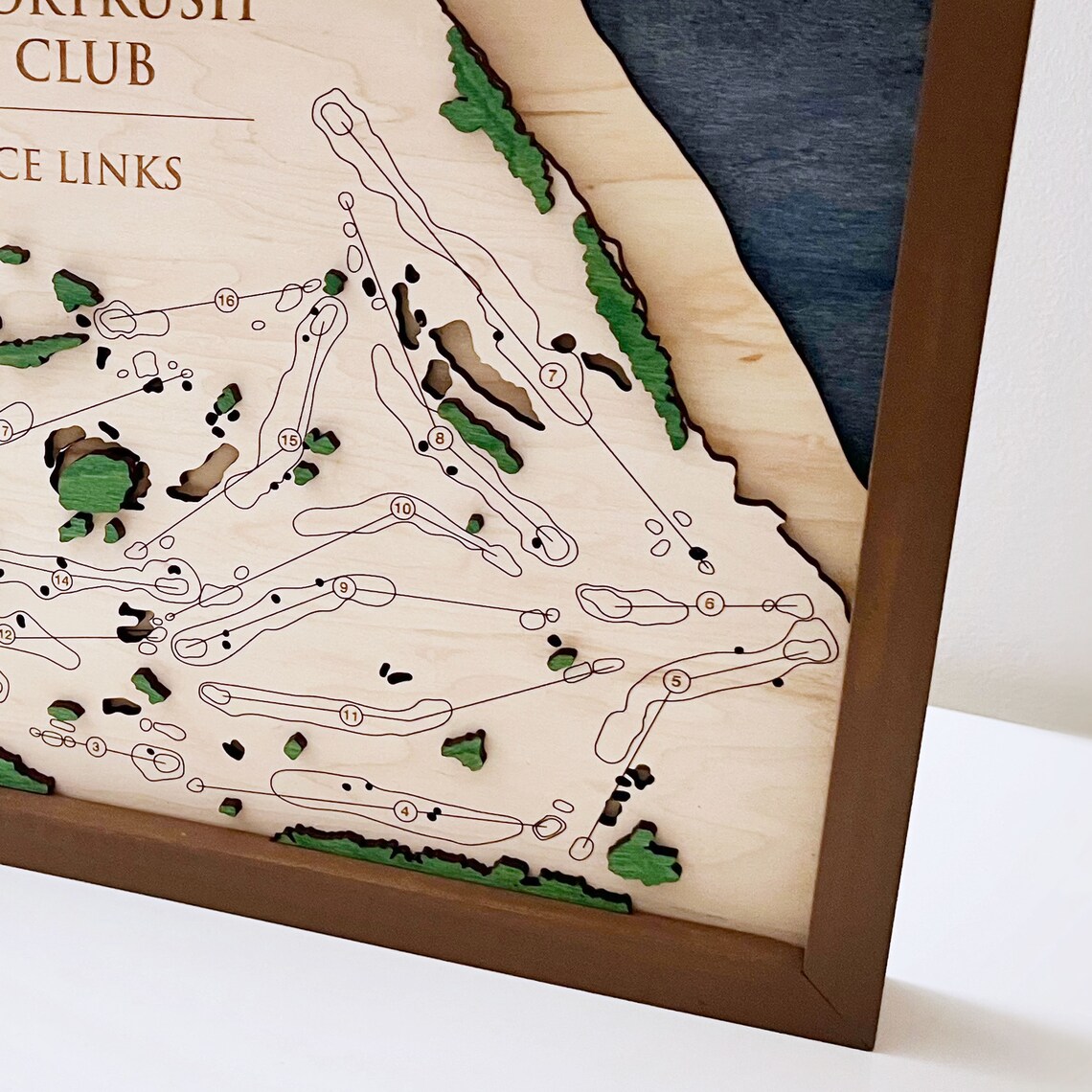 Royal Portrush Golf Club Golf Course Map Layered Wood Golf - Etsy