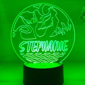 Personalized Mermaid Light Custom Mermaid Night Light Mermaid Lamp ...