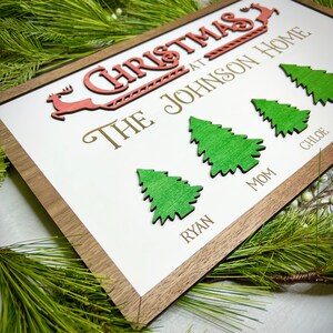 Custom Family Christmas Sign Personalized Christmas Family Name Sign ...