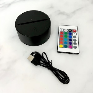 LED Light Base Kit Acrylic Light Base Color Changing Night Light Base ...