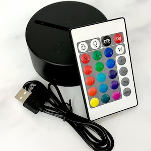 LED Light Base Kit Acrylic Light Base Color Changing Night Light Base ...