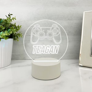 Personalized Gamer Light Custom Name Gamer Light Game Controller Name ...