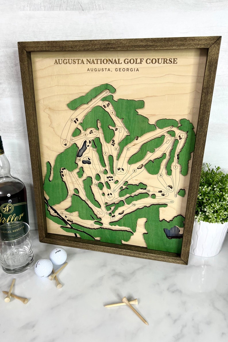 Custom Golf Course Map Engraved Golf Map Custom Golf Picture - Etsy UK