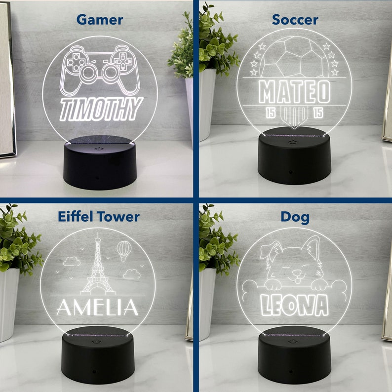 Personalized Light Insert for Round LED Light Base Extra - Etsy