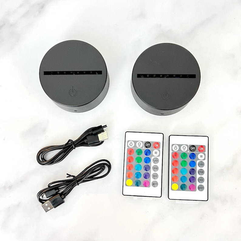 LED Light Base Kit Acrylic Light Base Color Changing Night - Etsy