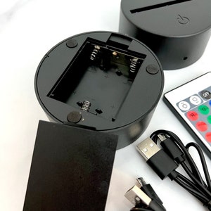 LED Light Base Kit Acrylic Light Base Color Changing Night Light Base ...