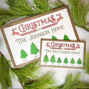 Custom Family Christmas Sign Personalized Christmas Family Name Sign ...