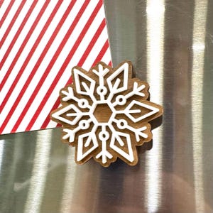 Snowflake Magnets Christmas Magnets Stocking Stuffer Christmas Gift ...