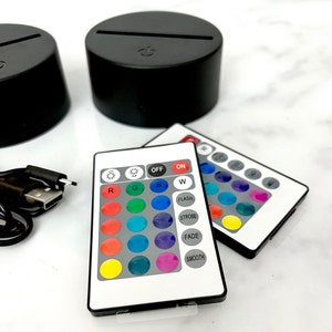 LED Light Base Kit Acrylic Light Base Color Changing Night Light Base ...