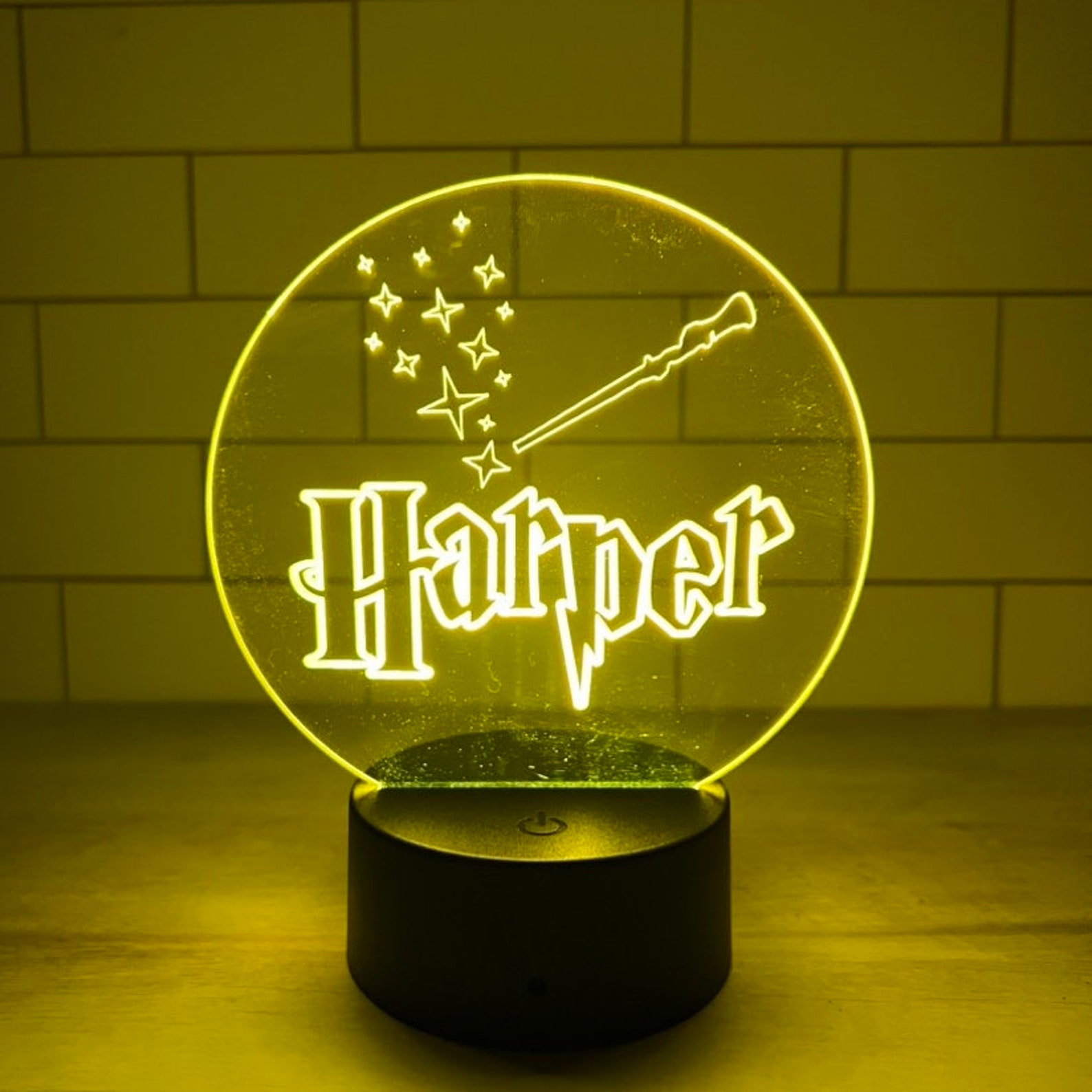 Personalized Wizard Witch Wand Night Light Custom Name Light - Etsy