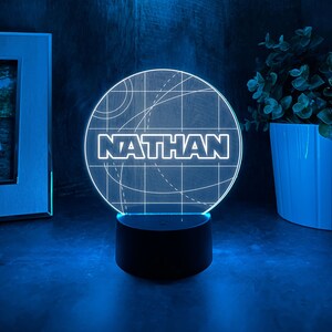 Personalized Star Wars Light Star Wars Night Light Custom Star Wars Map ...
