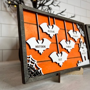 Personalized Halloween Sign Bat Family Custom Halloween Decoration Fall ...