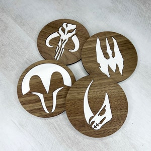 Custom Star Wars Coaster Set Star Wars Wood Decor Star Wars Gift Him ...