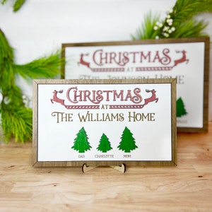 Custom Family Christmas Sign Personalized Christmas Family Name Sign ...