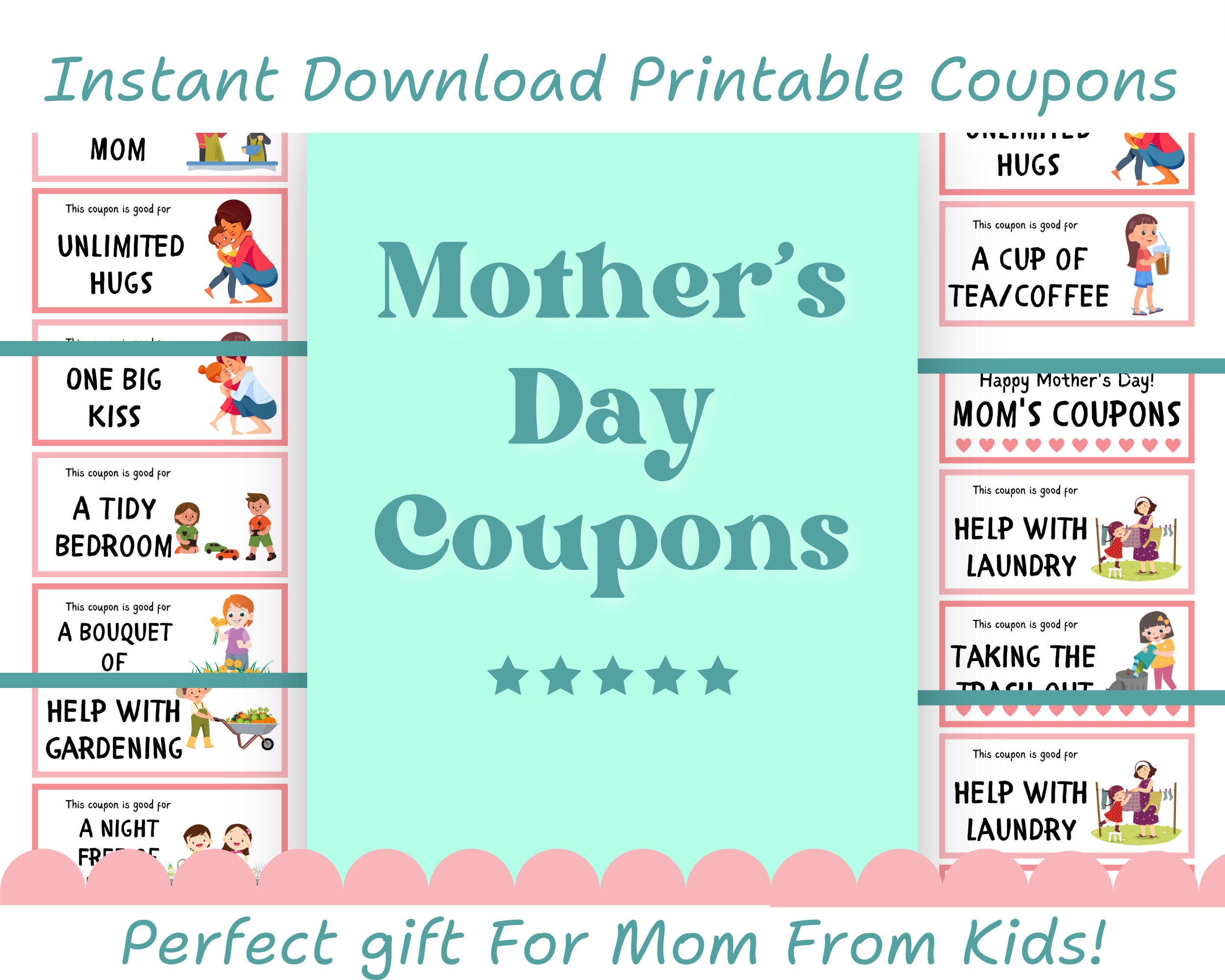Mother's Day Coupons - Heartfelt Gestures From Kids! Thoughtful Gifts ...