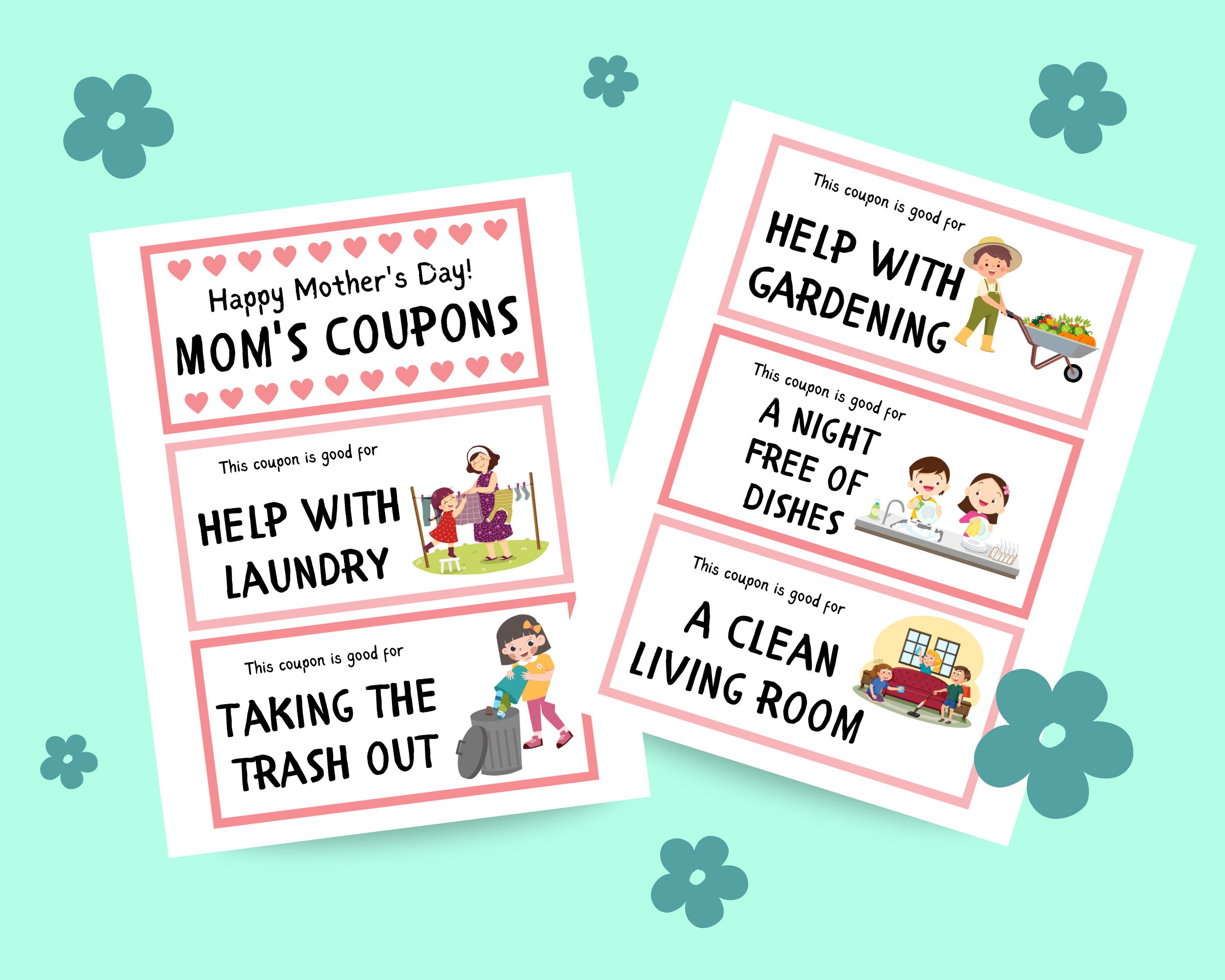 Mother's Day Coupons - Heartfelt Gestures From Kids! Thoughtful Gifts ...