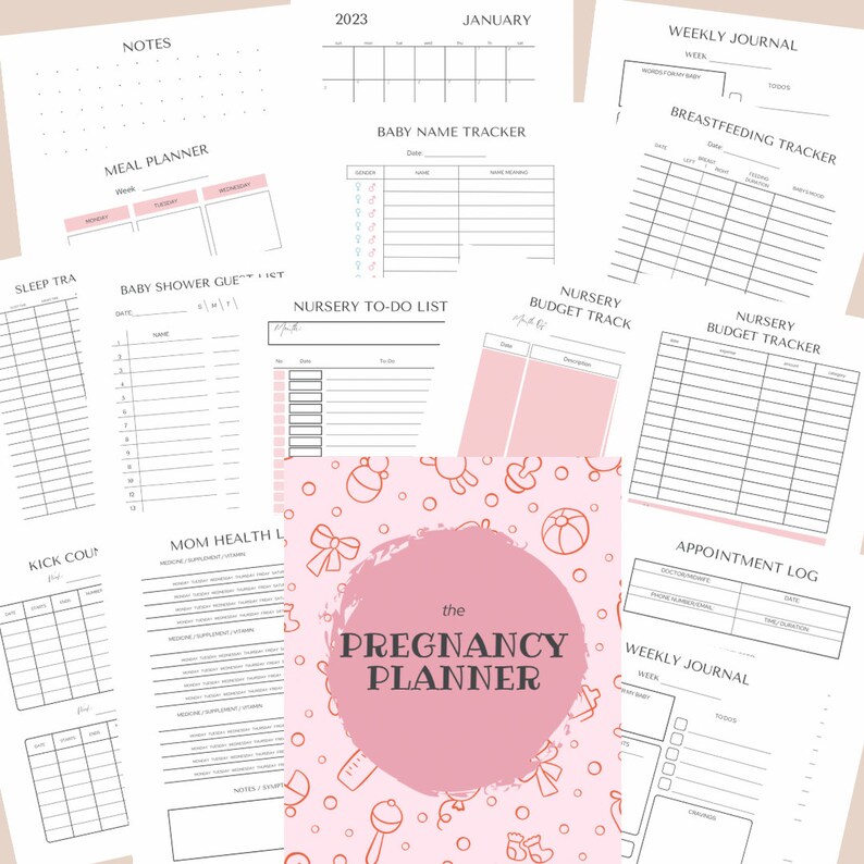 Pregnancy Planner Printable - Organize Your Journey With Kick Counter ...