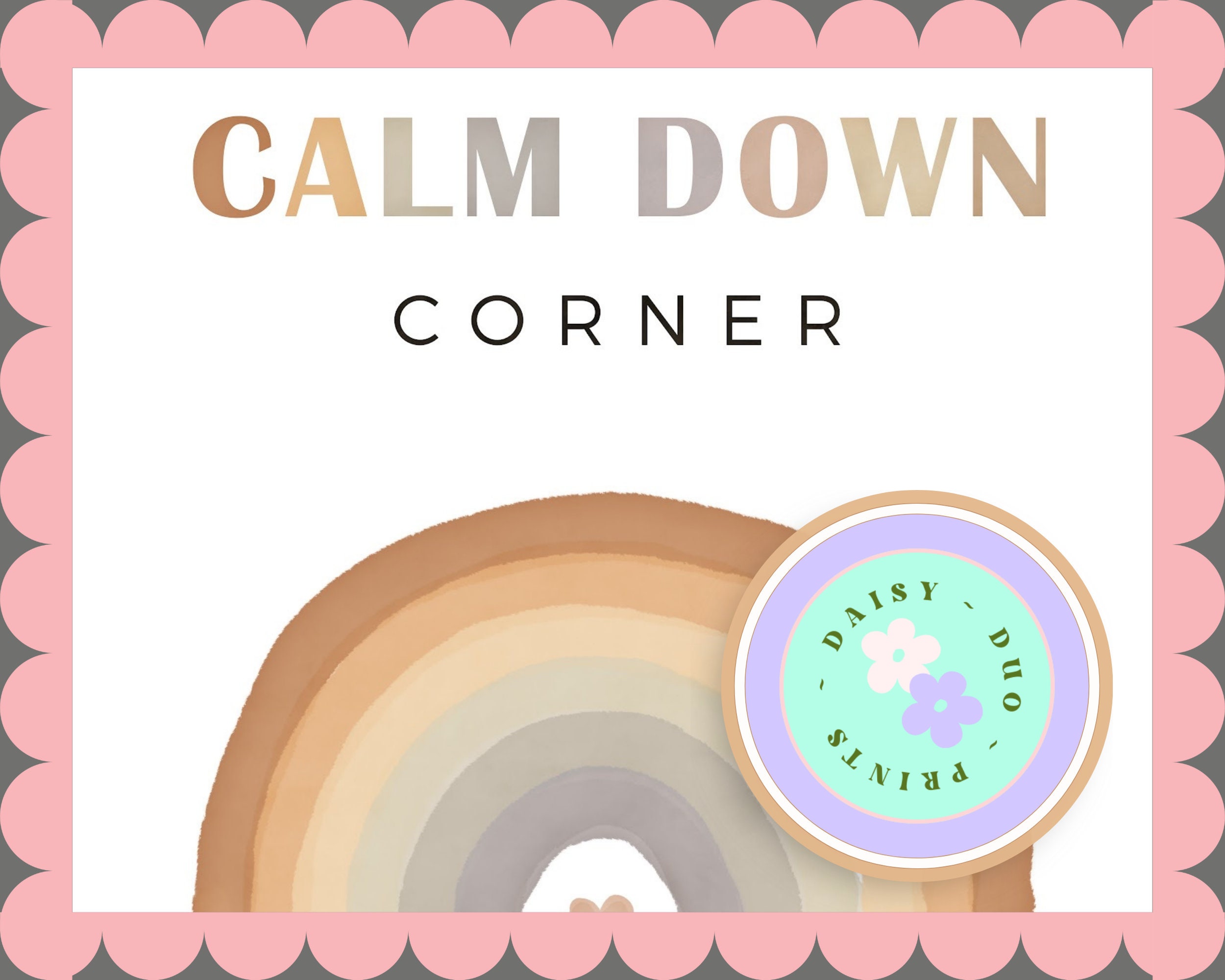 35+ Calming Corner Classroom Boho Calm Down Printable Decor Wall Art ...