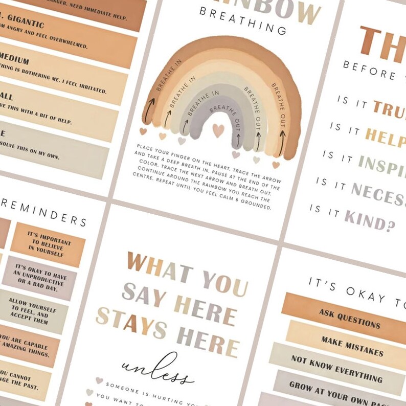 35 Calming Corner Classroom Boho Calm Down Printable Decor Wall Art ...