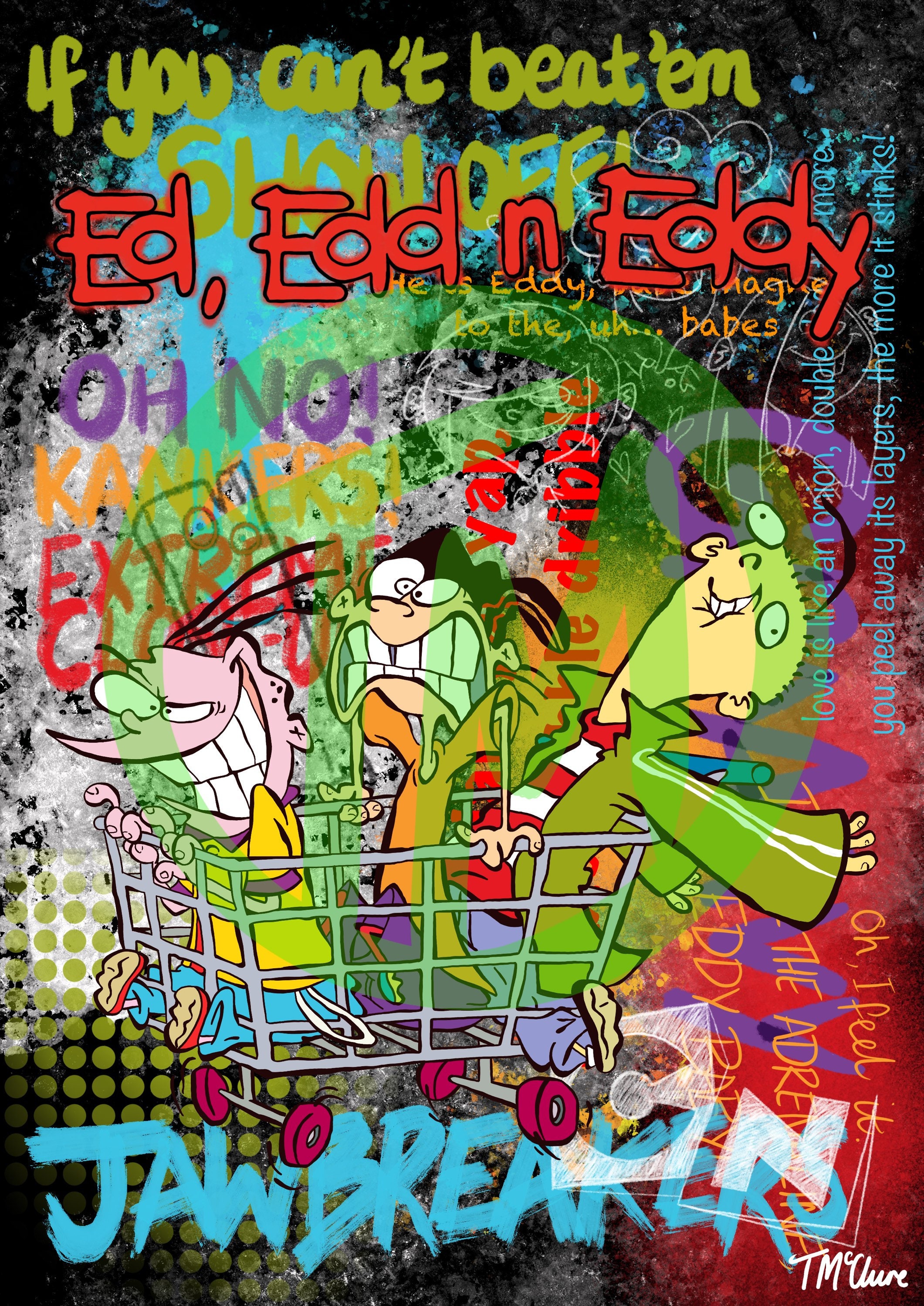 Cartoon Network Graffiti Art Print Ed Edd & Eddy Courage - Etsy