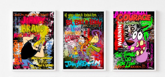 Cartoon Network Graffiti Art Print Ed Edd & Eddy Courage - Etsy