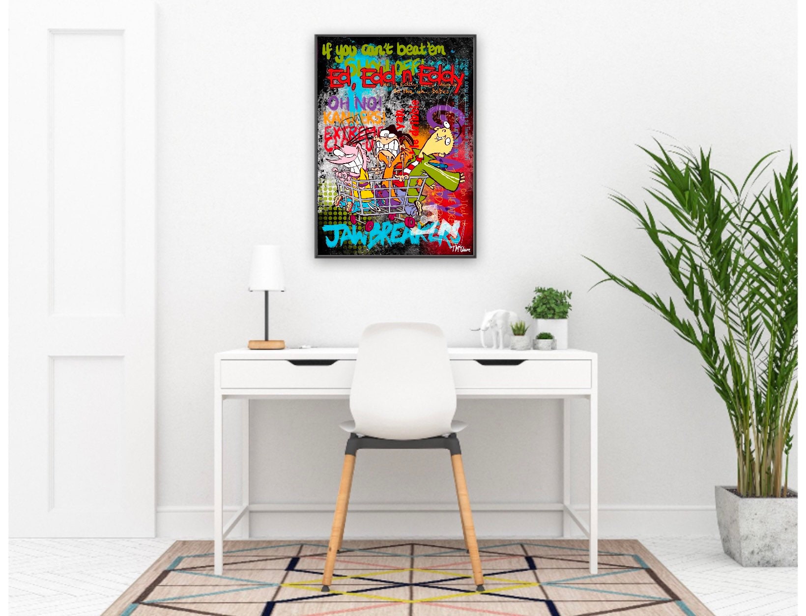 Cartoon Network Graffiti Art Print, Ed, Edd, & Eddy, Courage the ...