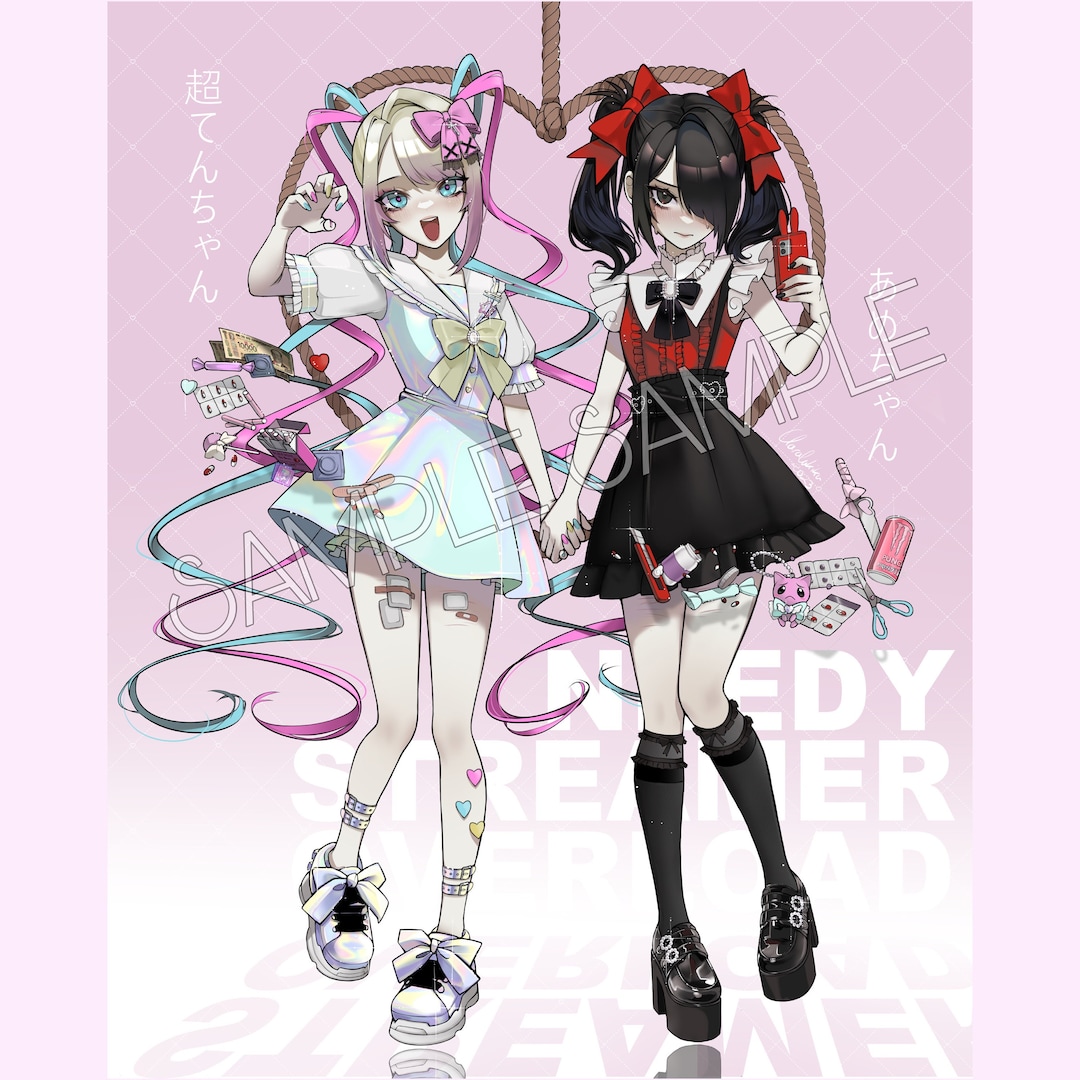 Ame Chan and Kangel Print jirai Kei Outfits/ Needy Girl Overdose - Etsy