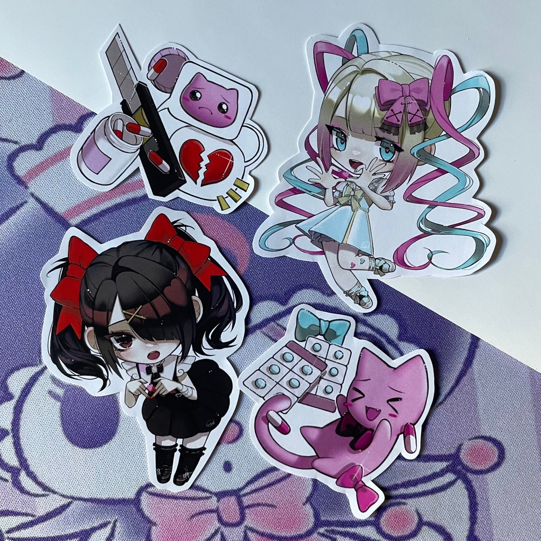 Needy Girl Overdose jirai Outfits/ Combo Sticker kangel and Ame Chan - Etsy