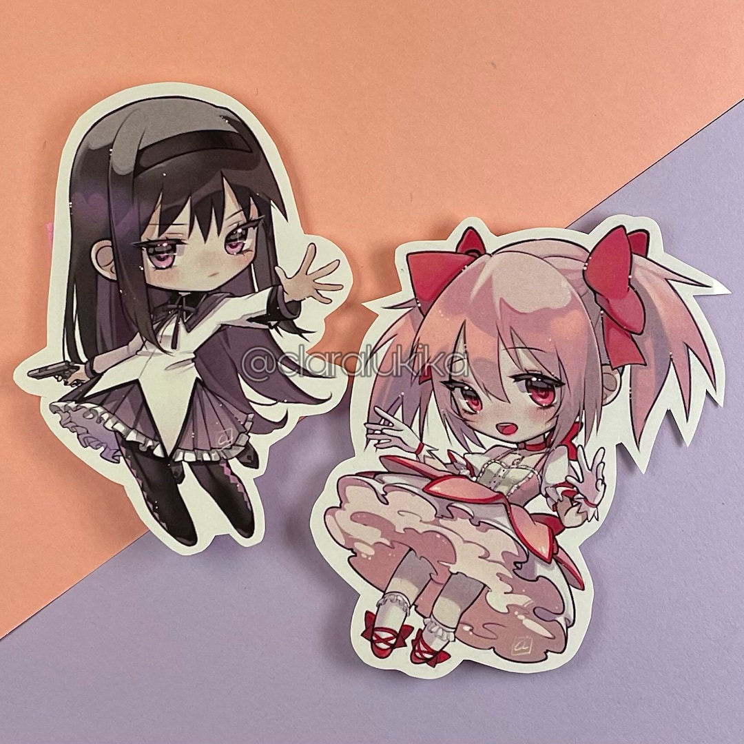 Puella Magi Madoka Magica / Combo Sticker homura Akemi and Madoka Kaname - Etsy